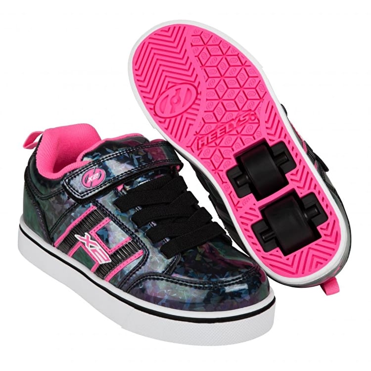 HEELYS BOLT PLUS LIGHT UP – BLACK HOLOGRAM/PINK | Whitley Bay Skate Club